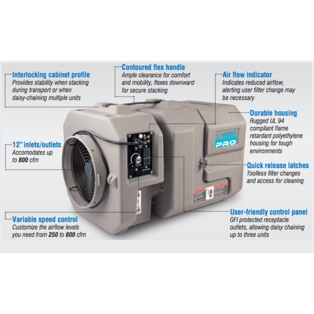 Amaircare Airwash HEPA MultiPro Air Scrubber Moderate VOC Focus - Hepa ...