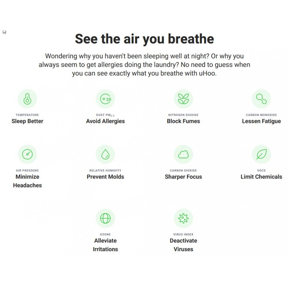 uHoo Smart Indoor Air Quality Sensor | USAirPurifiers.com